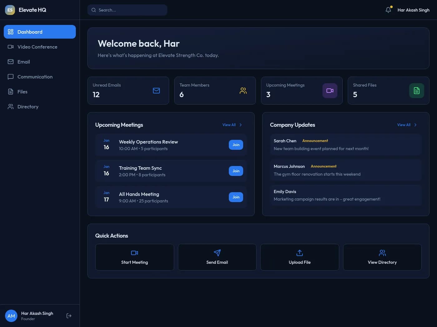 Elevate HQ Platform