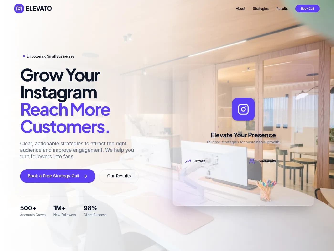 Elevato Insta Growth Site