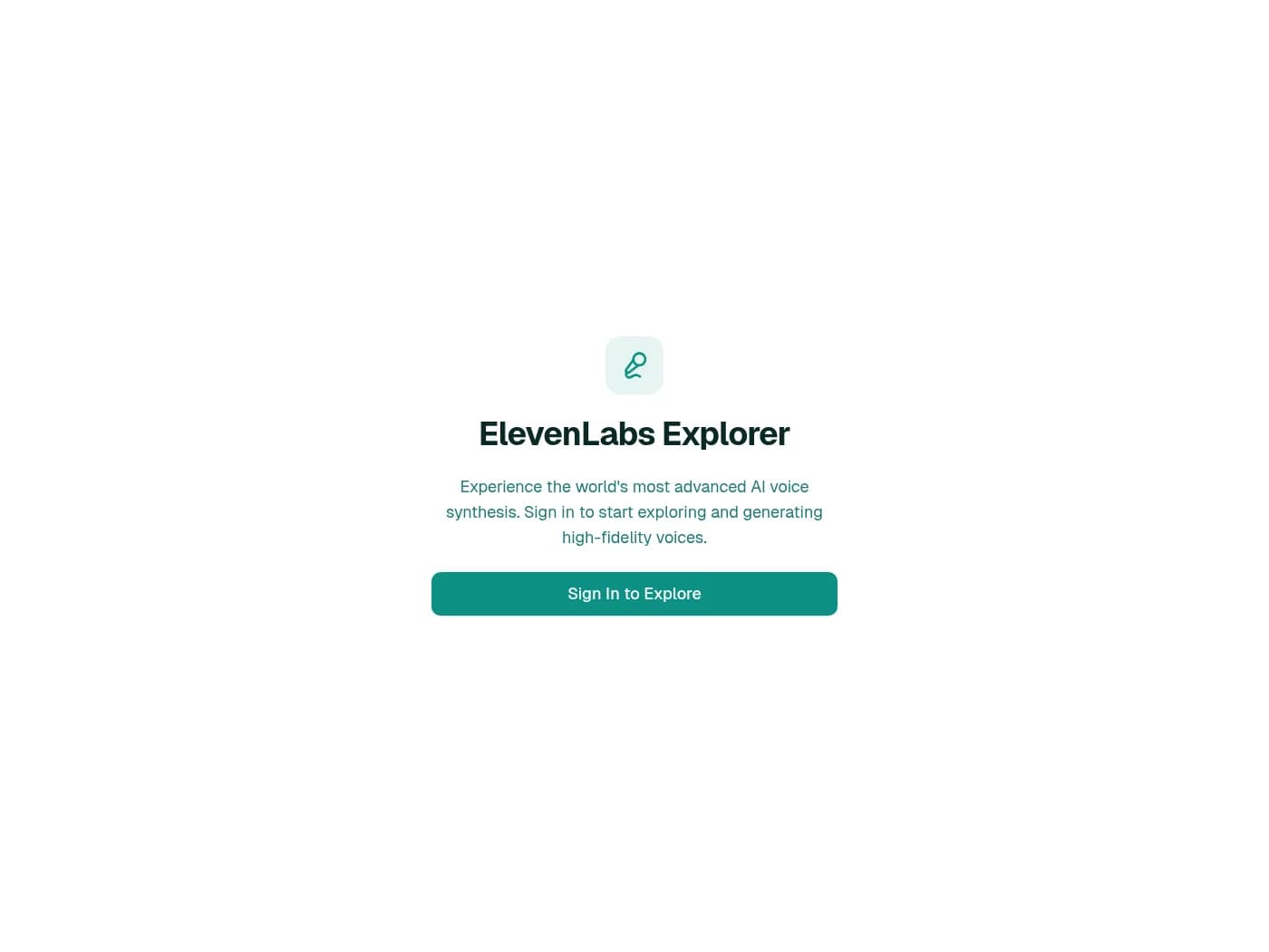 ElevenLabs Explorer