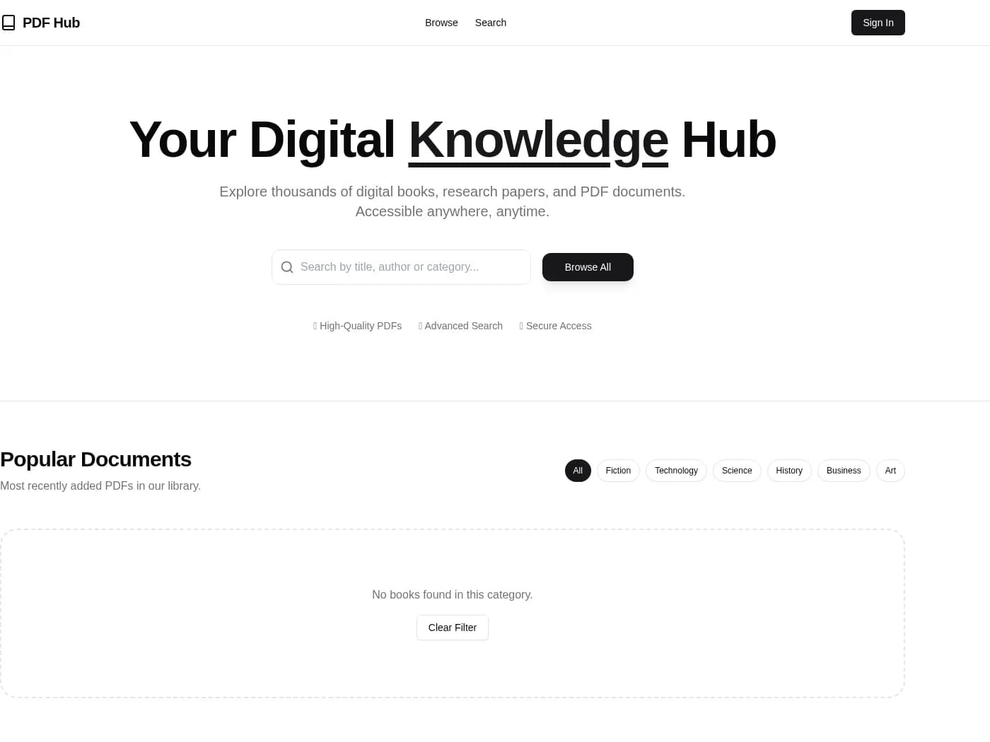 E-Library PDF Hub