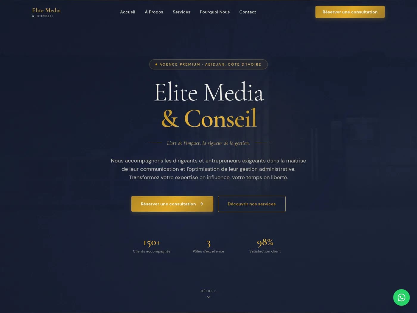 Elite Media & Conseil Site