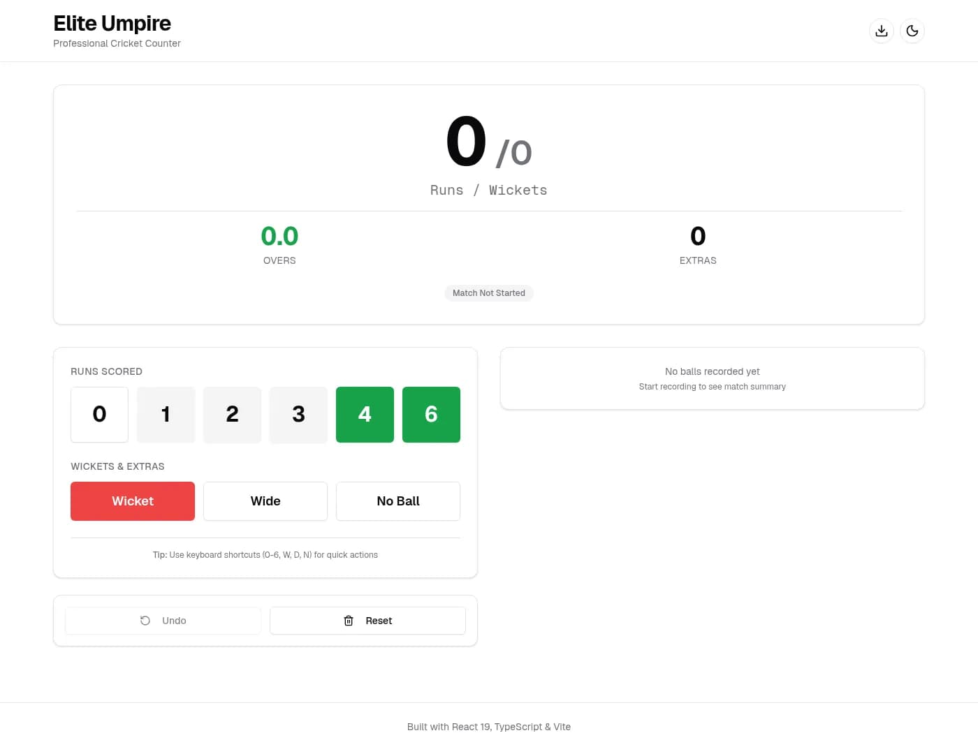 Elite Umpire Counter