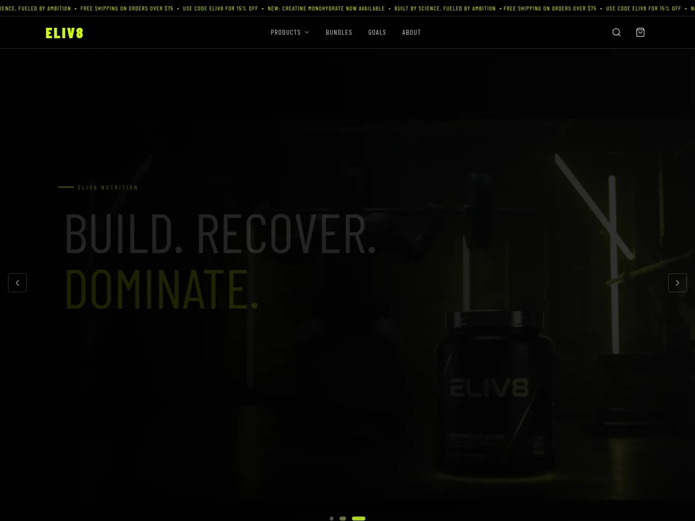 ELIV8 Nutrition Site