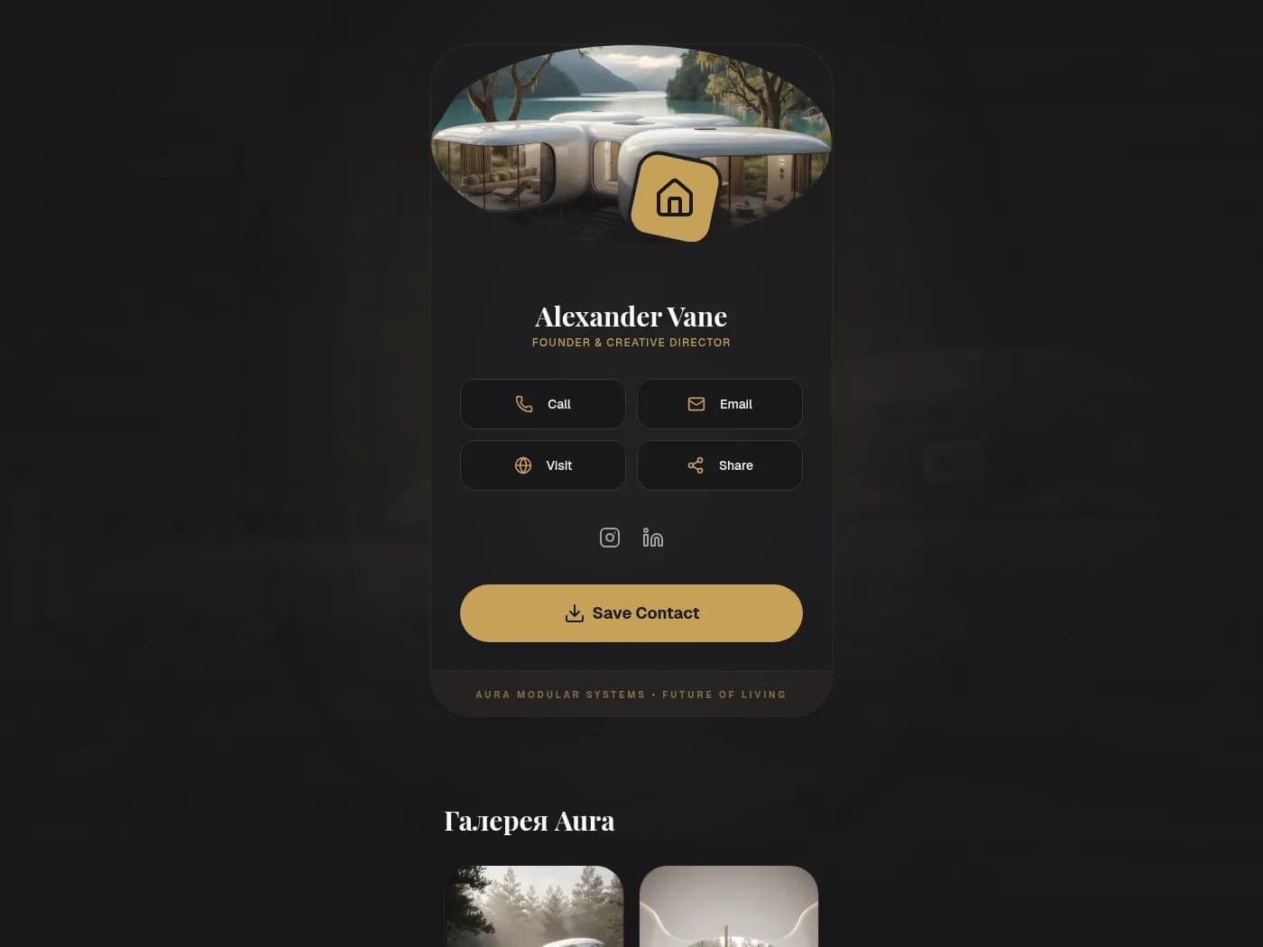 Ellipsoid Home Card