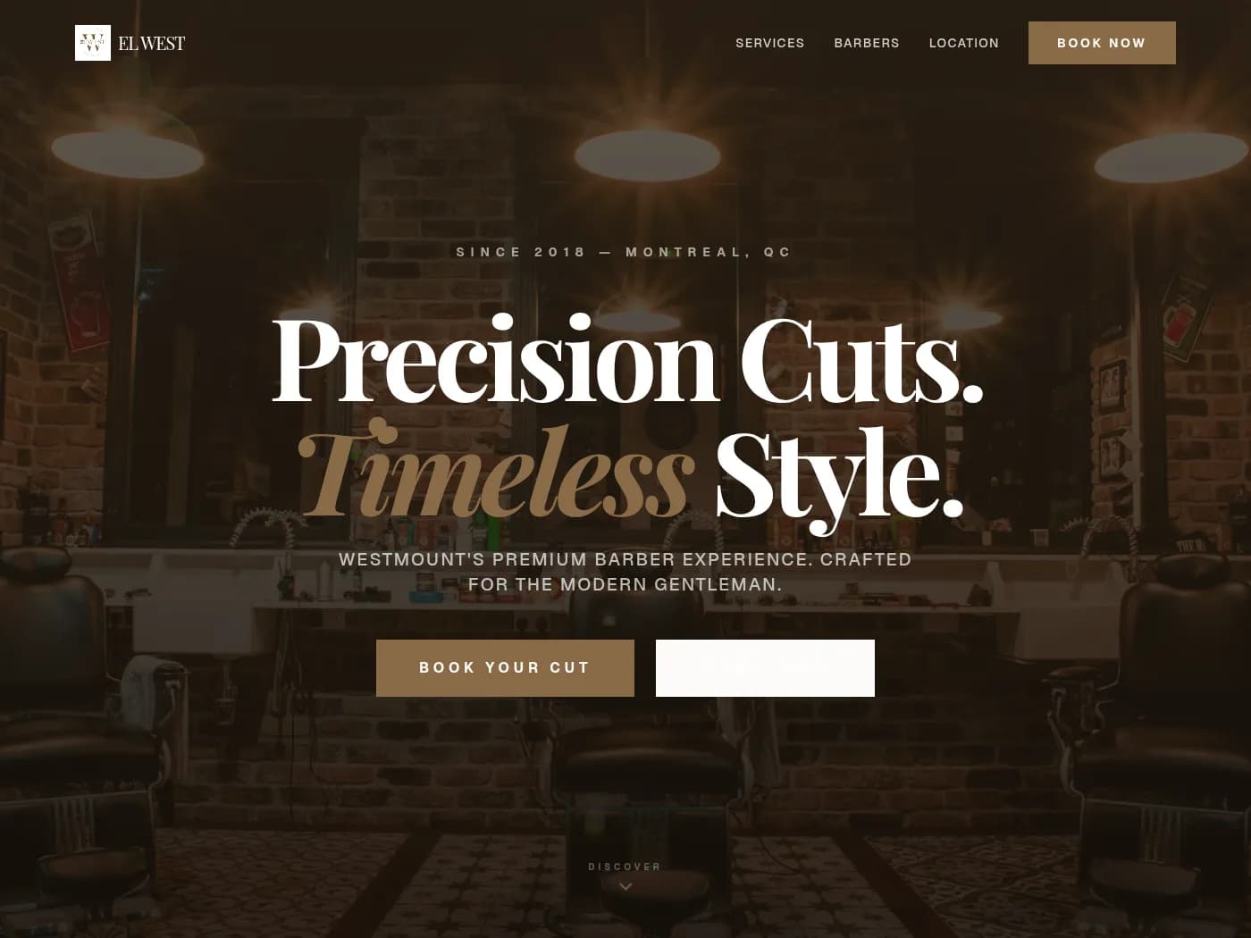 EL WEST Barber Web Experience