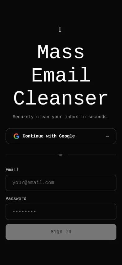 Mass Email Cleanser