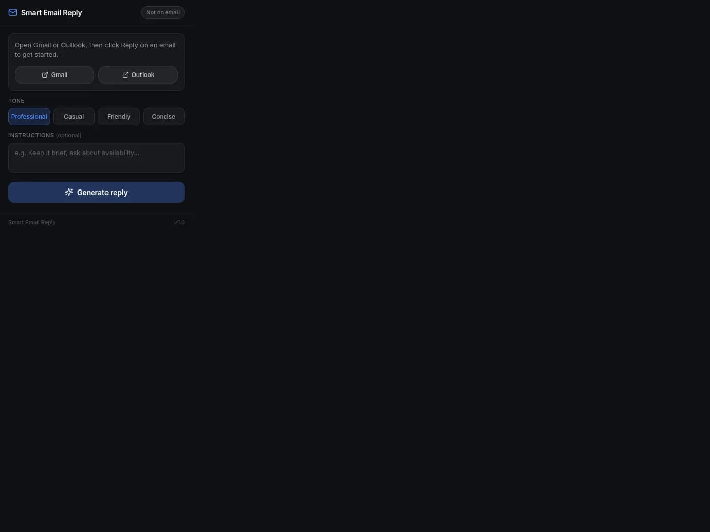 Smart Email Reply Extension