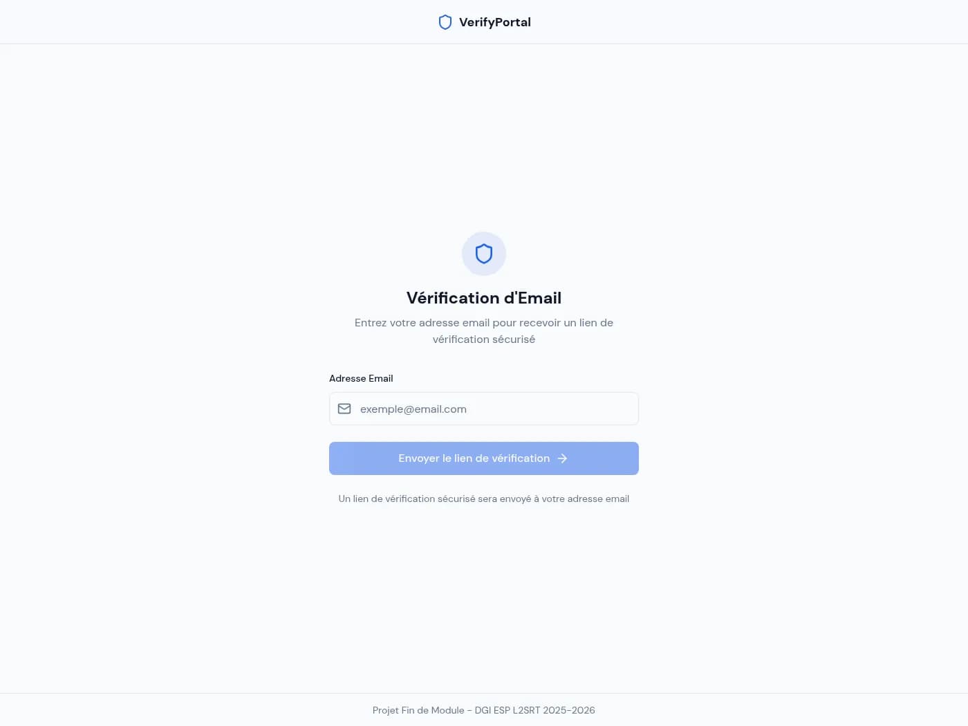 Email Verification Portal