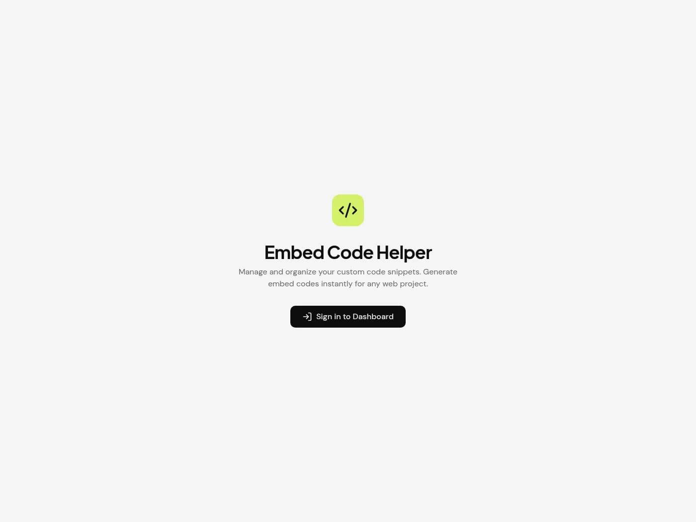 Embed Code Helper
