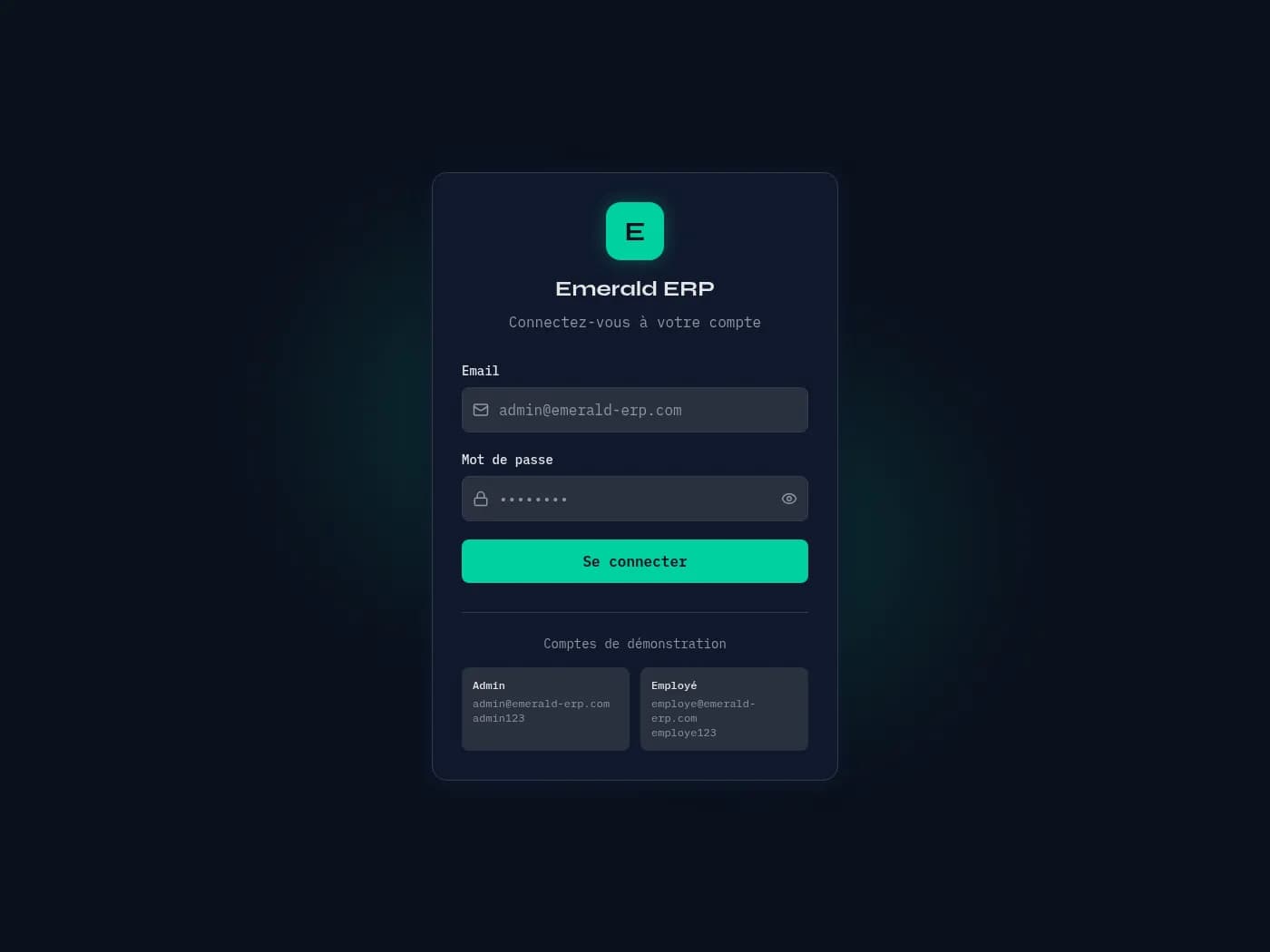 Emerald ERP Dashboard