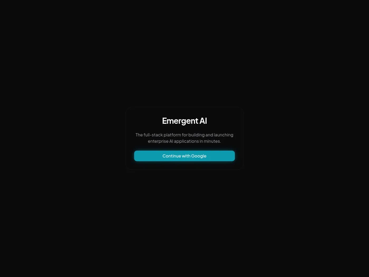 Emergent AI Dashboard Clone