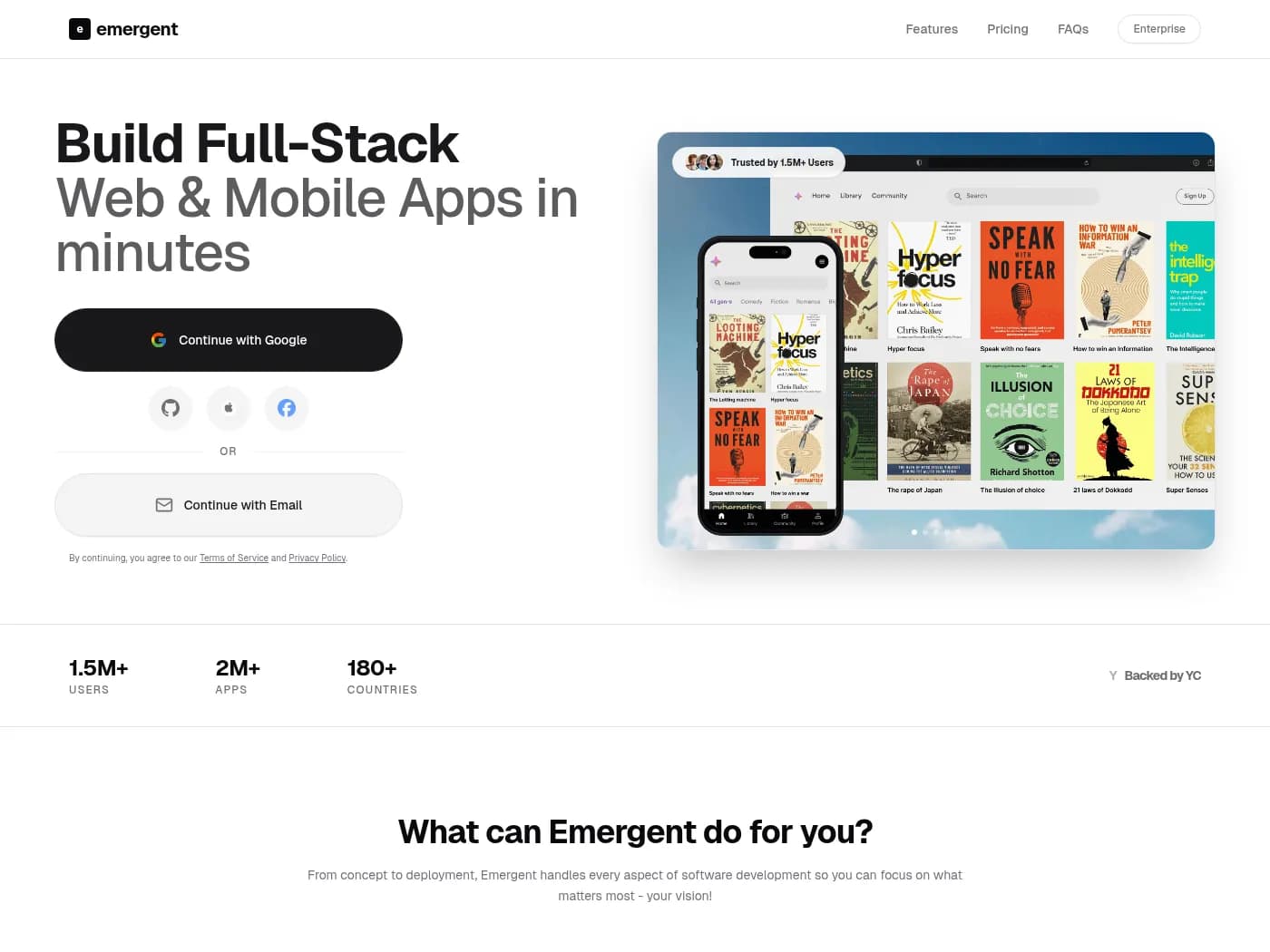 Emergent.sh Web Clone