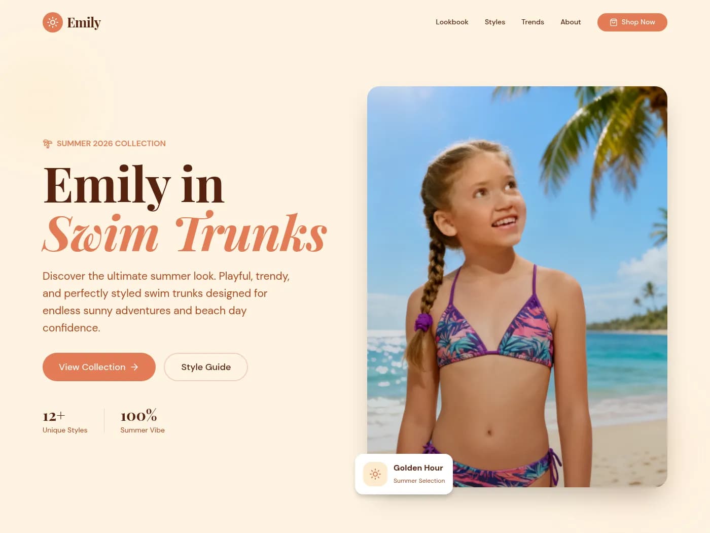 Emily in Swim Trunks