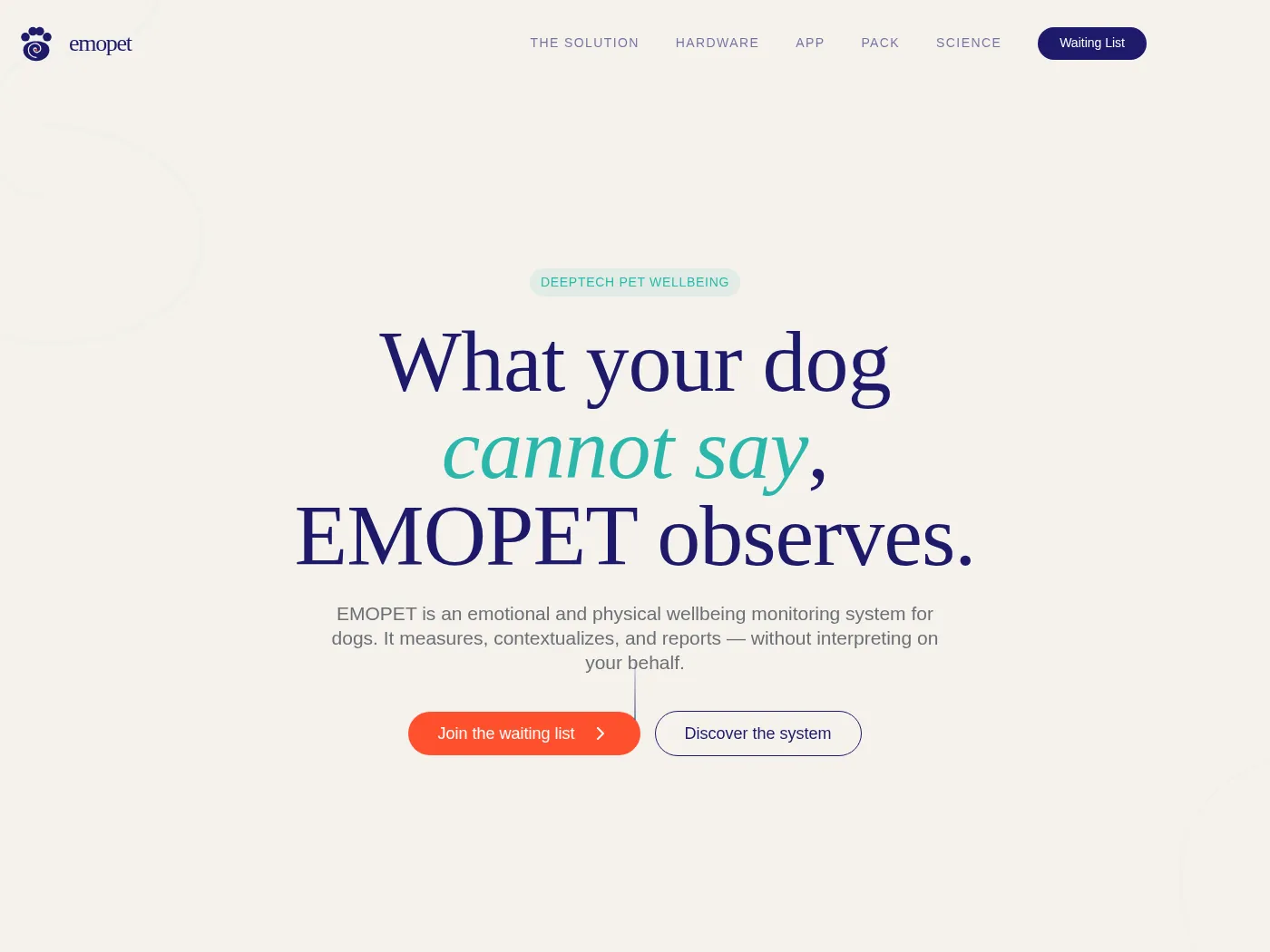 Emopet Brand Landing
