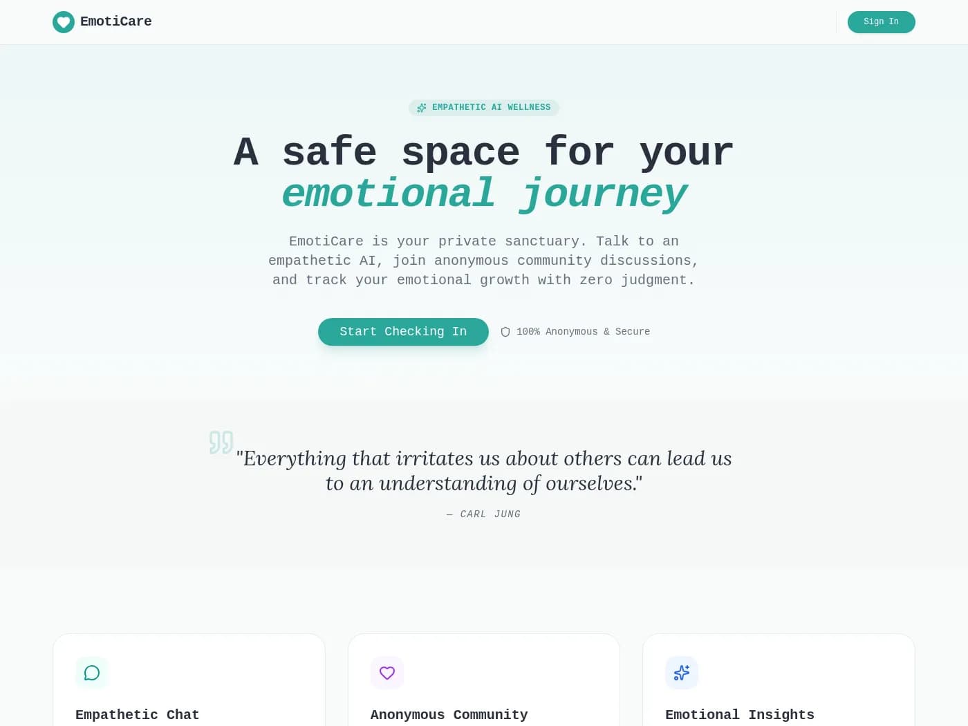 EmotiCare Wellness Platform