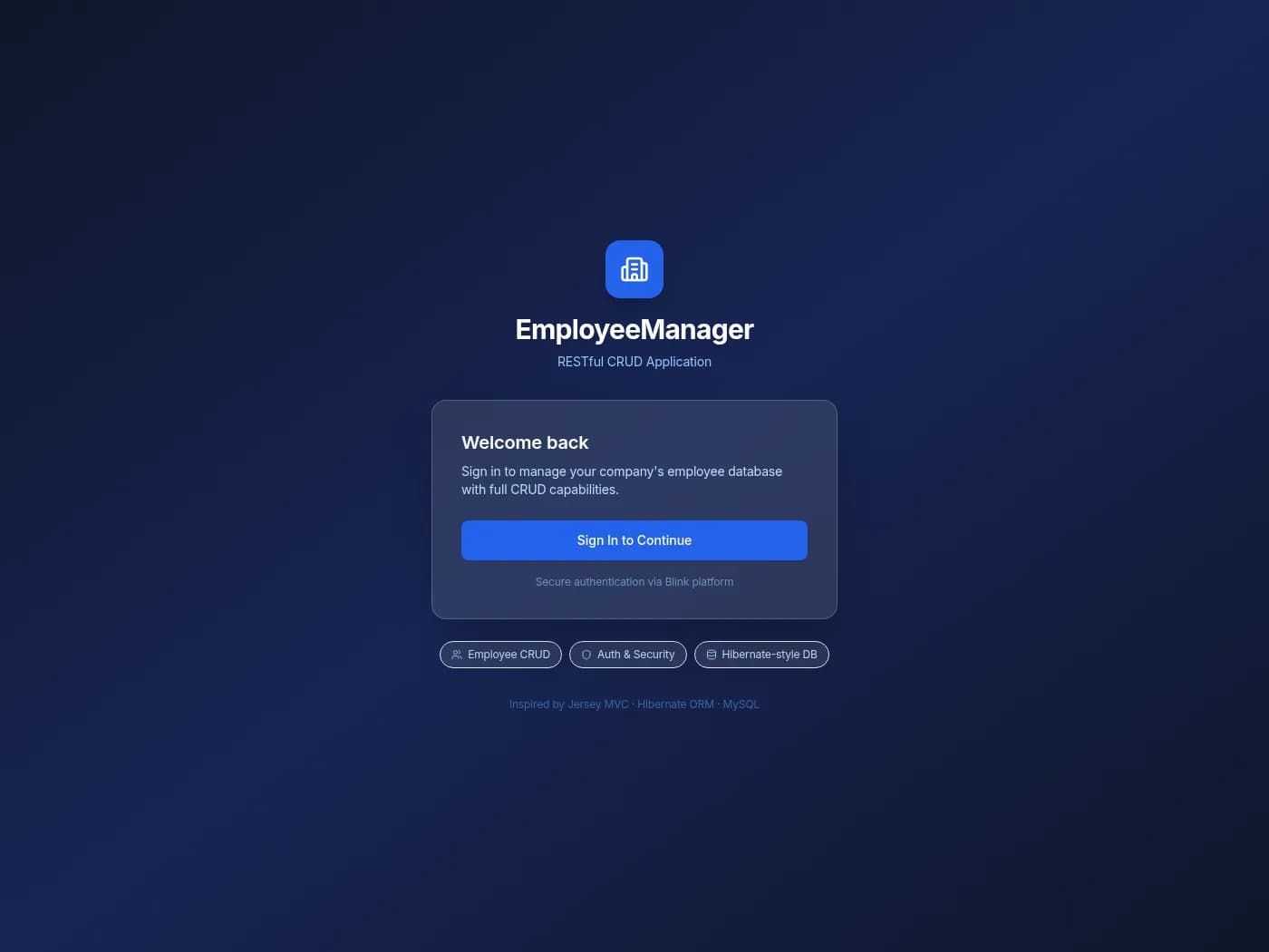 EmployeeManager RESTful App