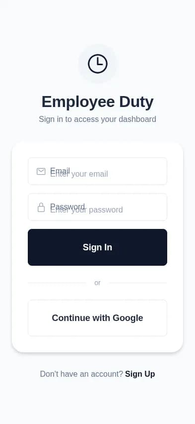 Employee Duty App