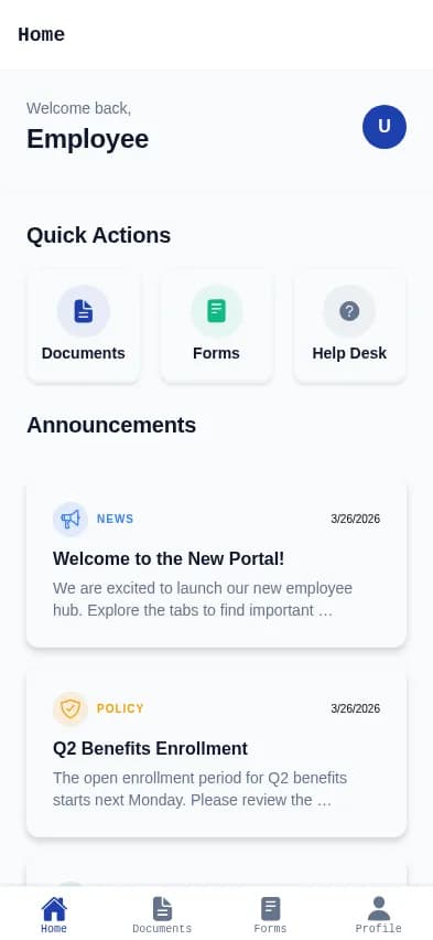 Employee Portal App