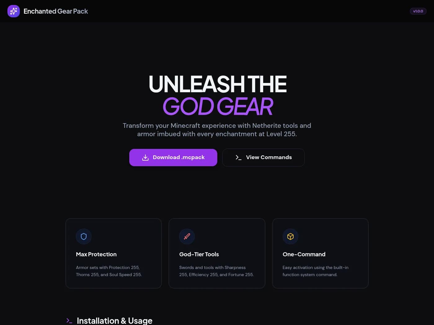 Ultimate Enchanted Gear Pack