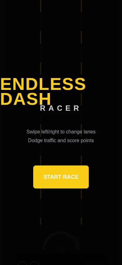 Endless Dash Racer