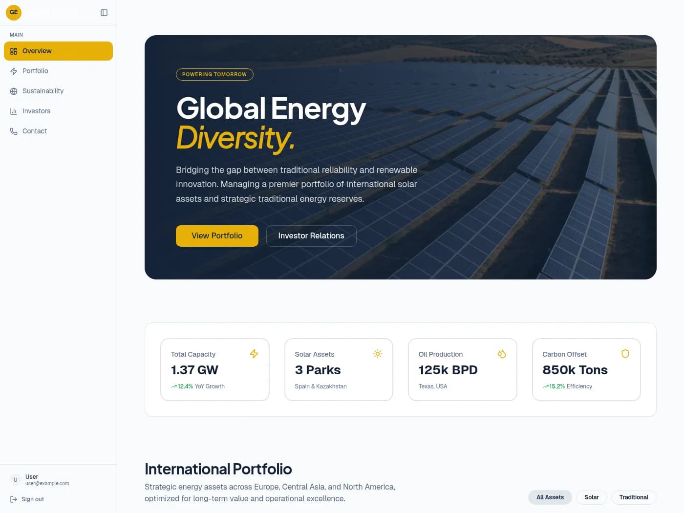 Global Energy Holdings Site