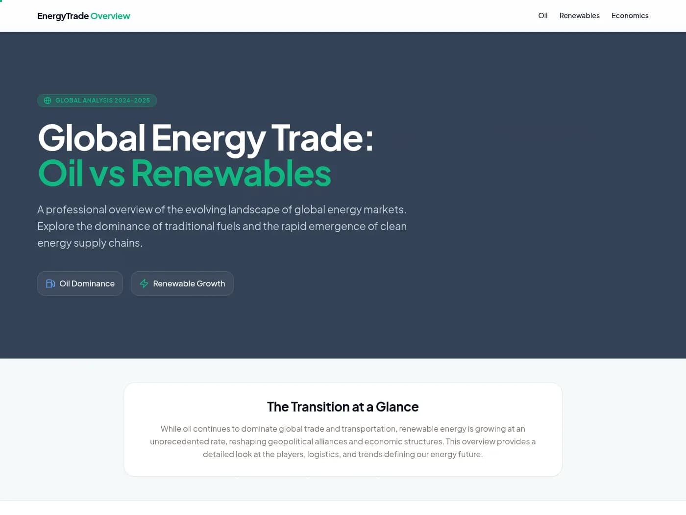 Energy Trade Web Overview