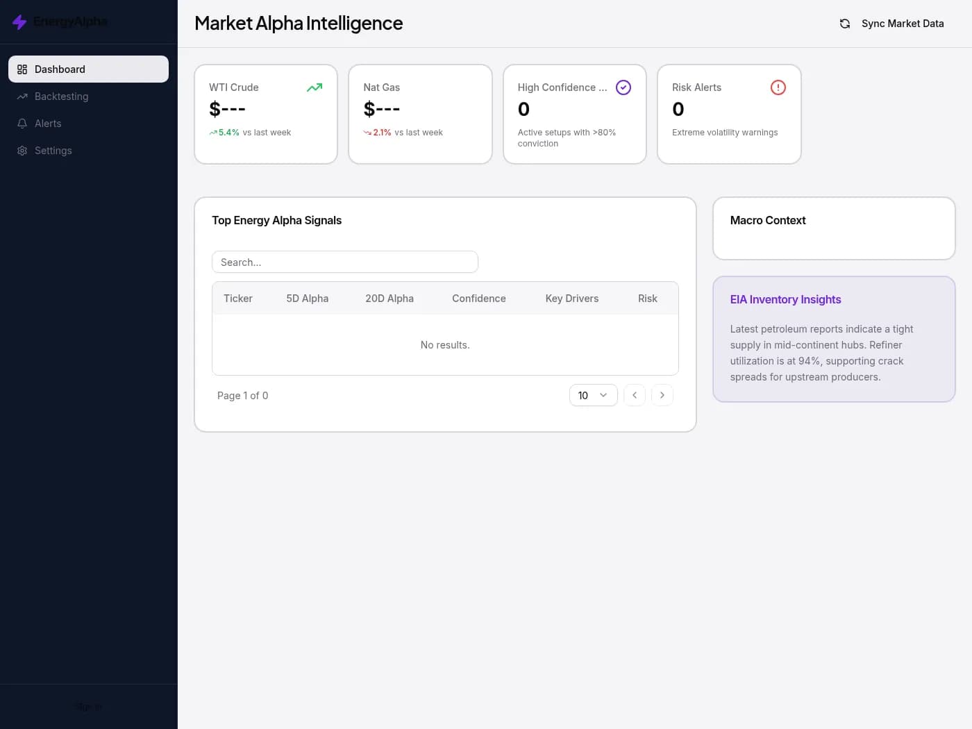 Energy Alpha Automator
