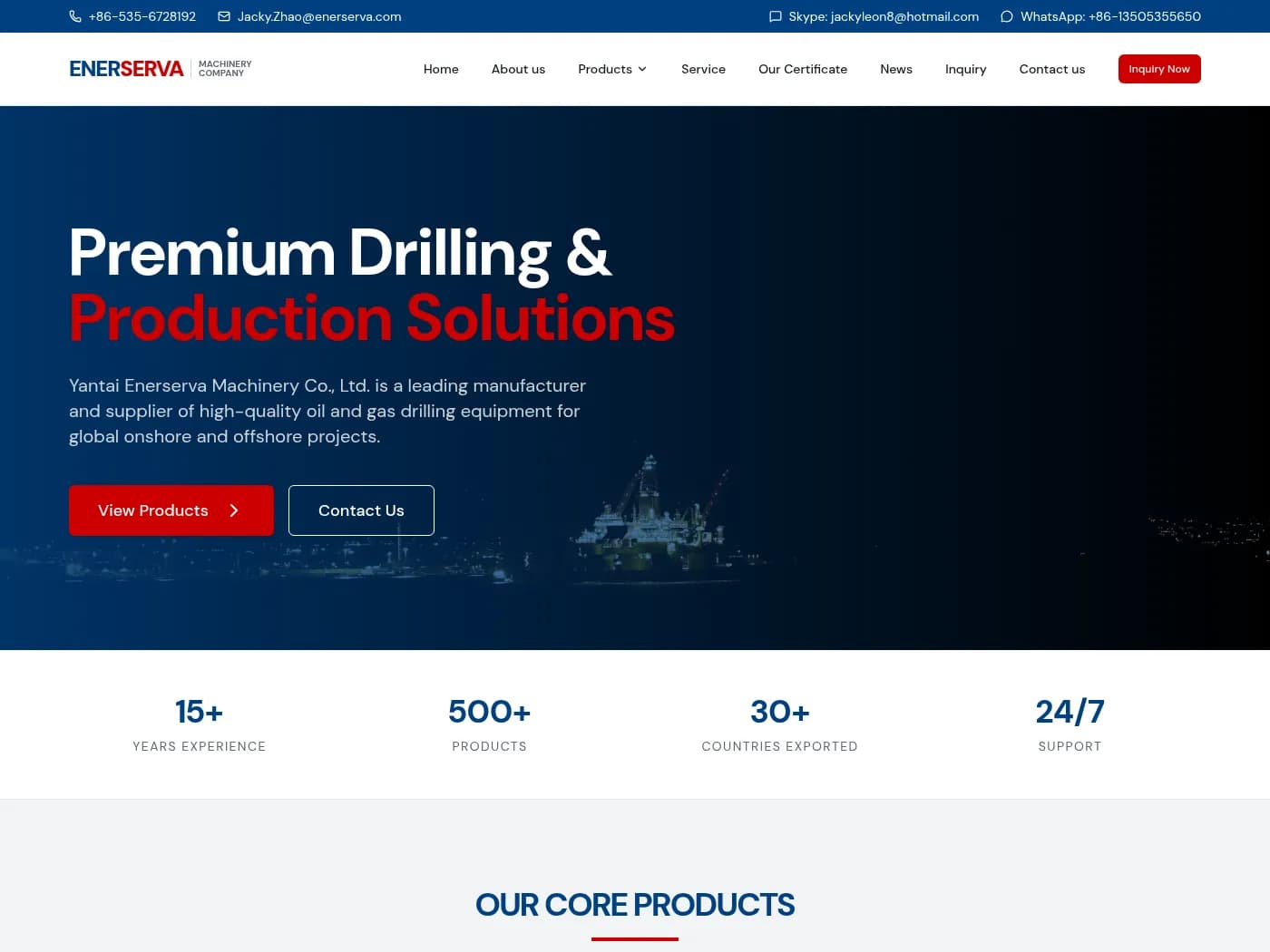 Enerserva Web Clone