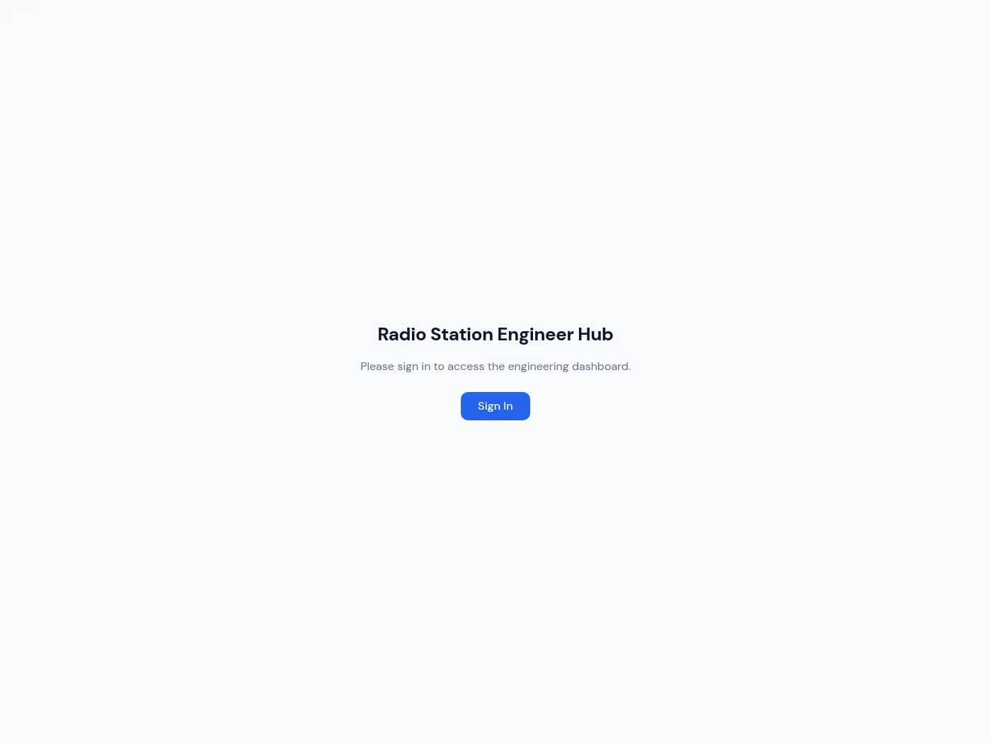 Radio Station Engineer Hub