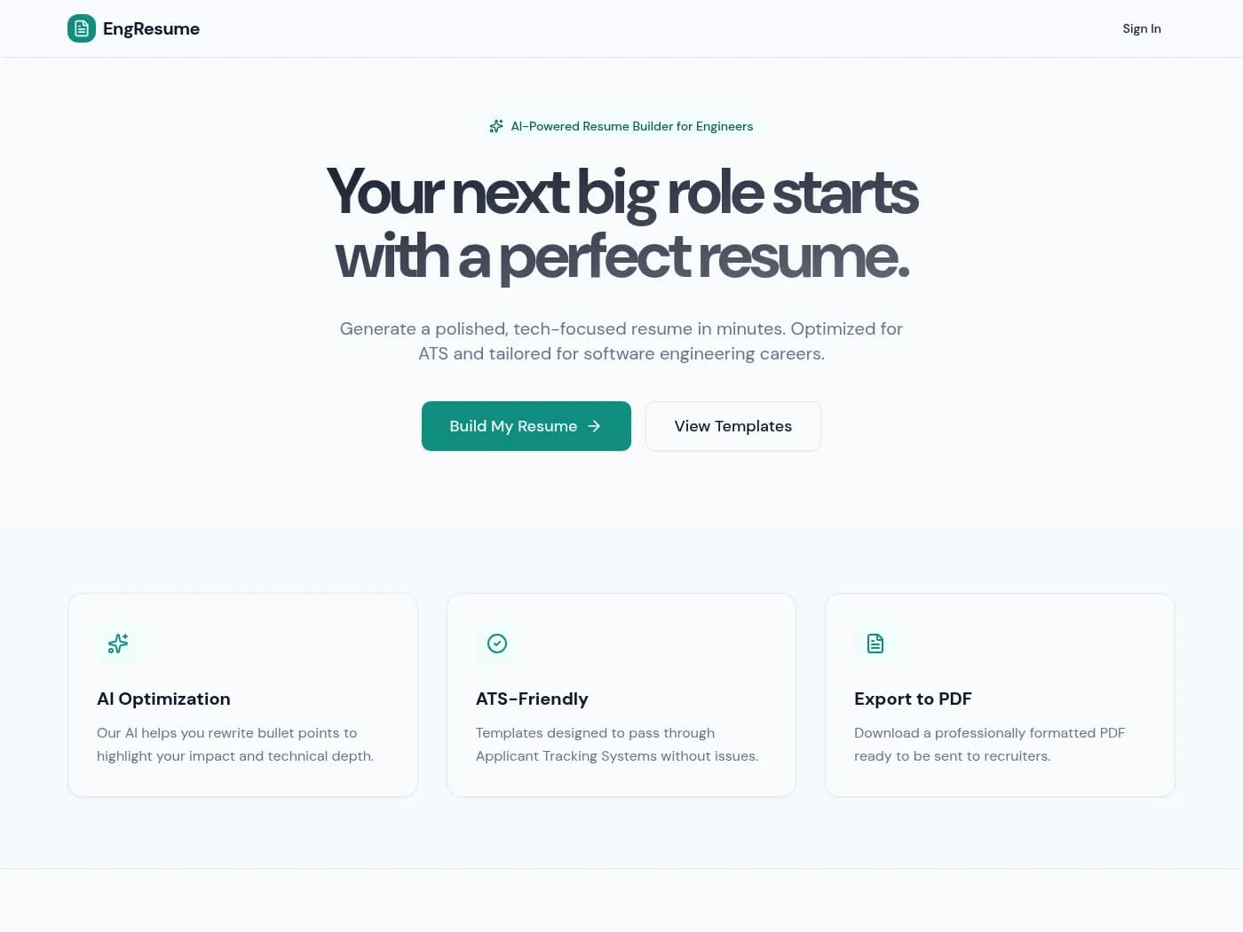 Engineer Resume Builder