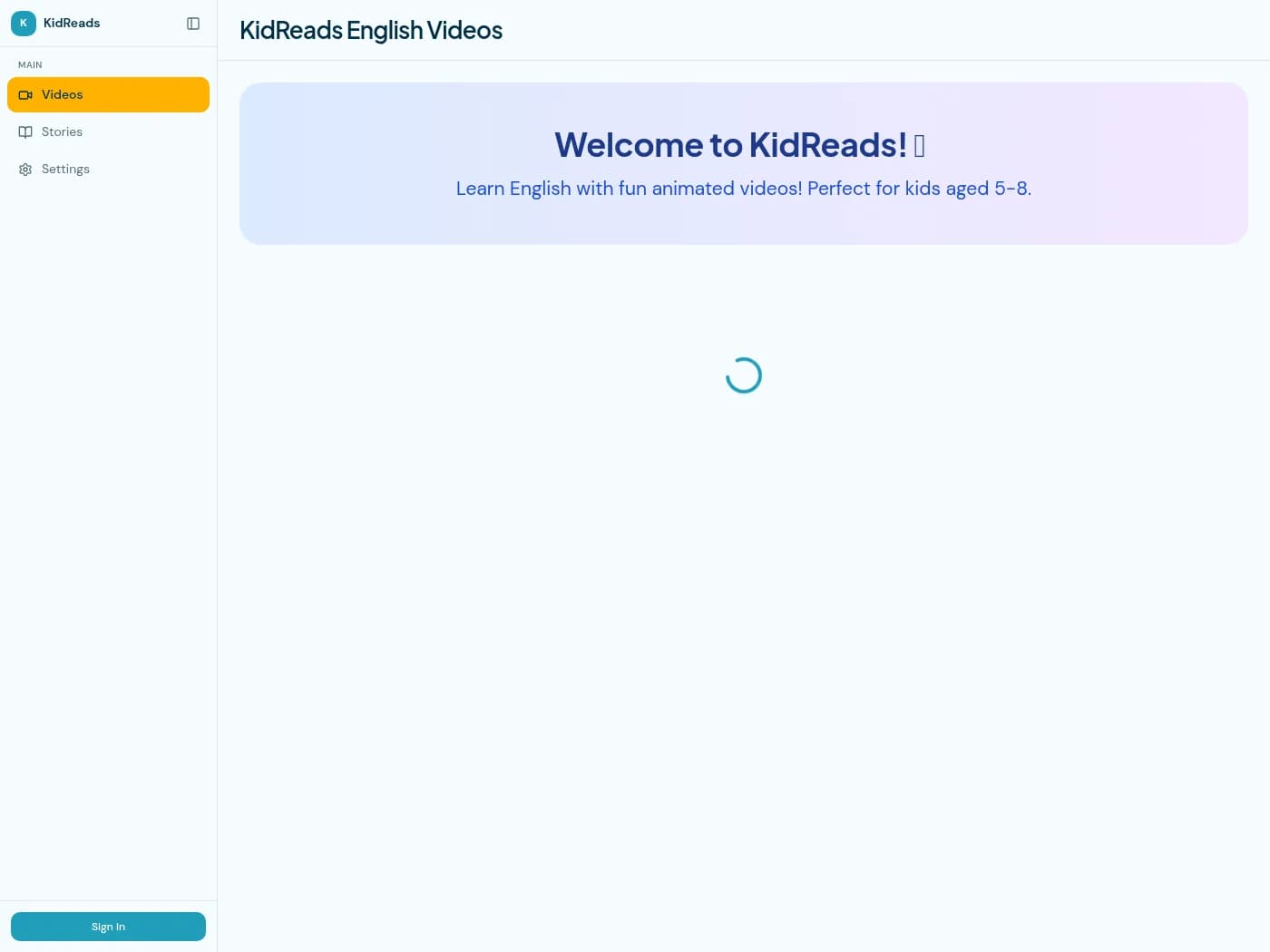 KidReads English Videos