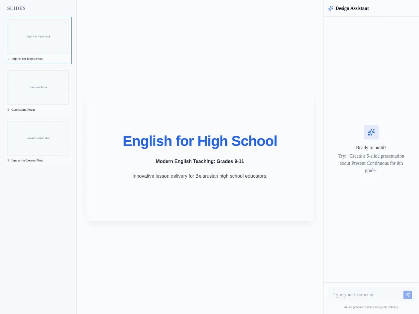 English Learning Deck