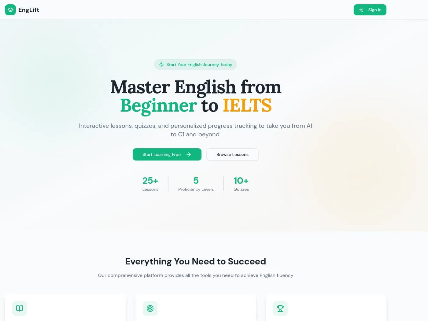 EngLift Learning App