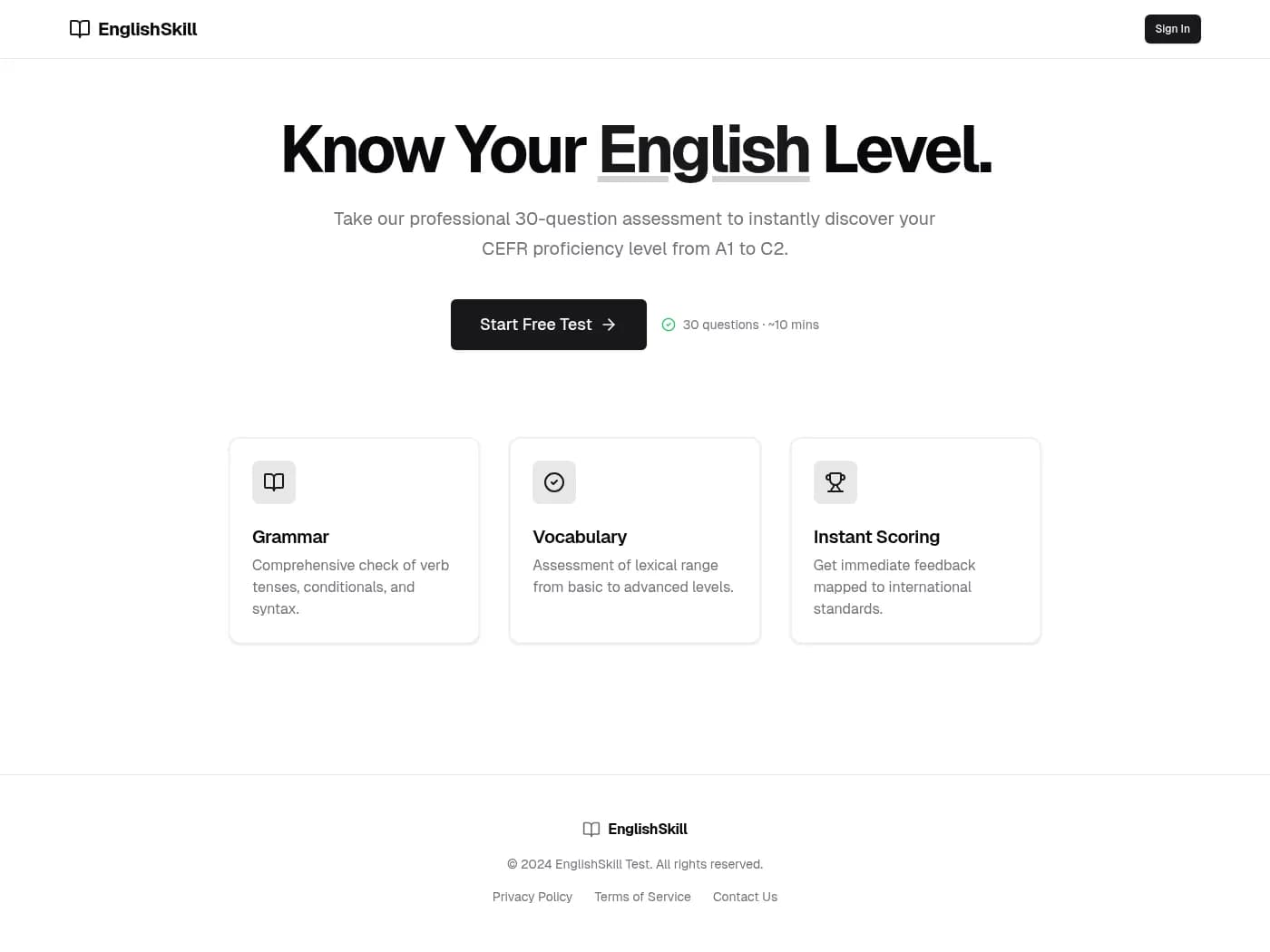 English Skill Test