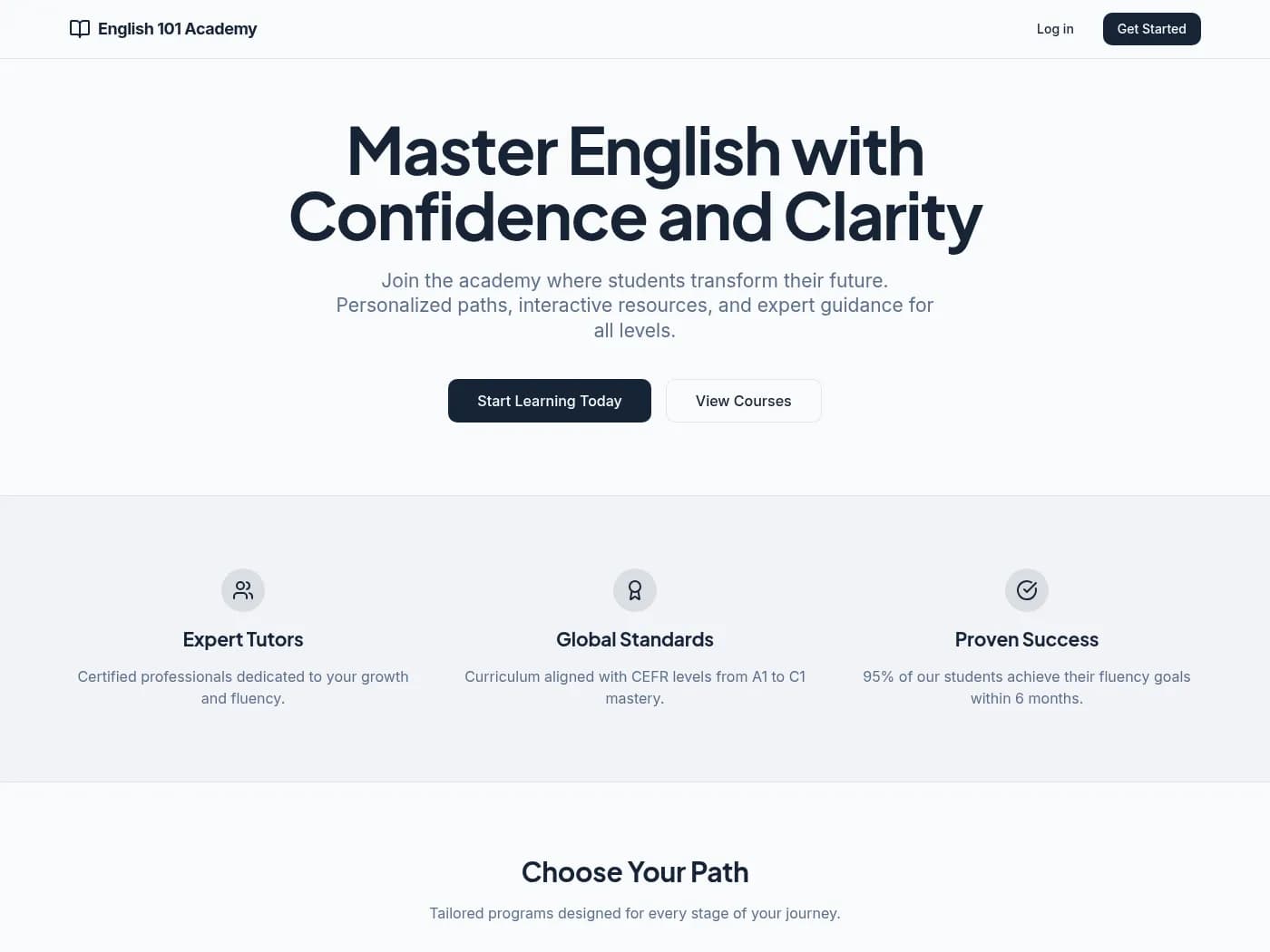 English 101 Academy Portal