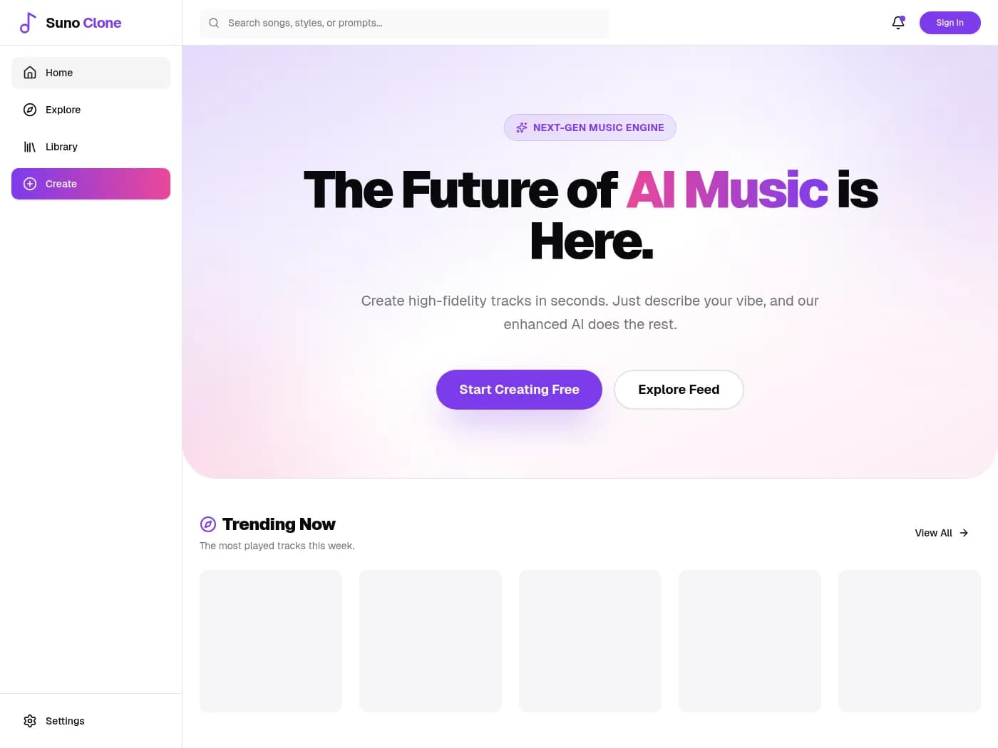 Enhanced SUNO AI Clone