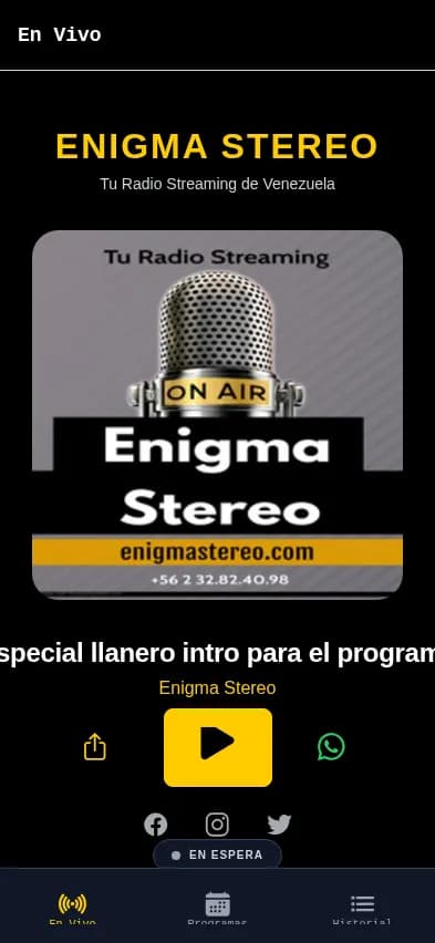Enigma Stereo Radio App