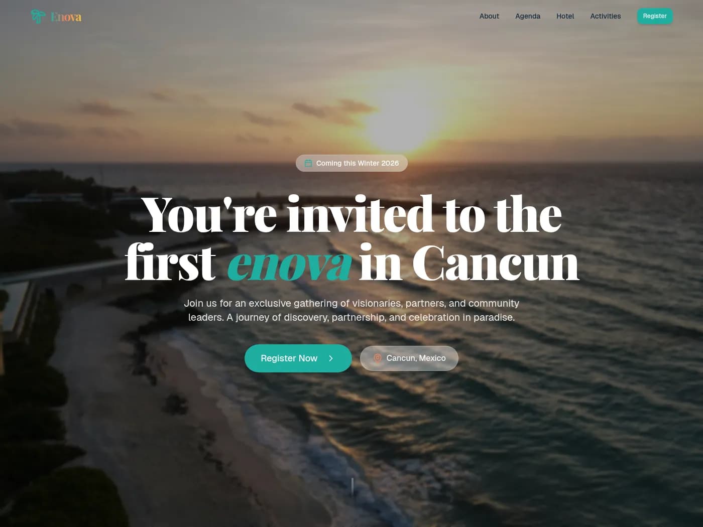 Enova Cancun Event Page