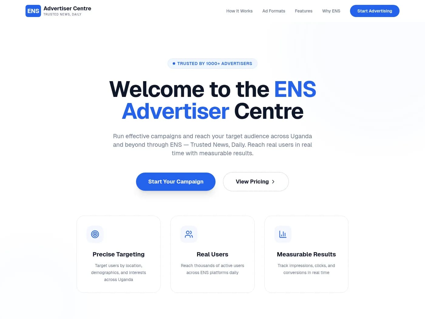 ENSlive Ads Clone