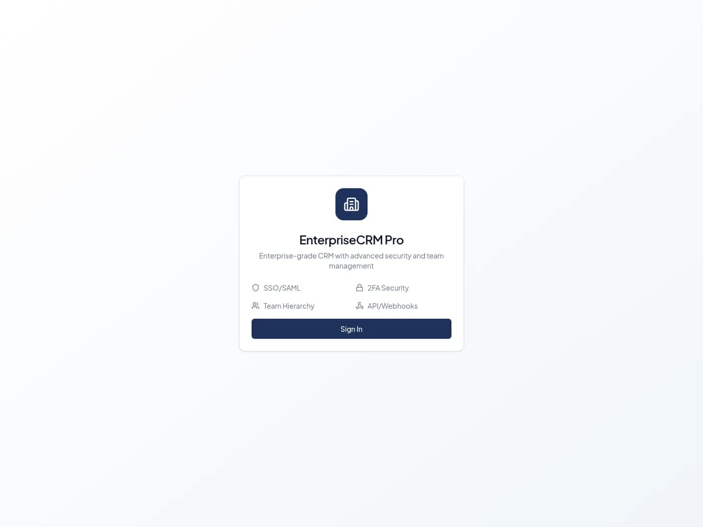 EnterpriseCRM Pro