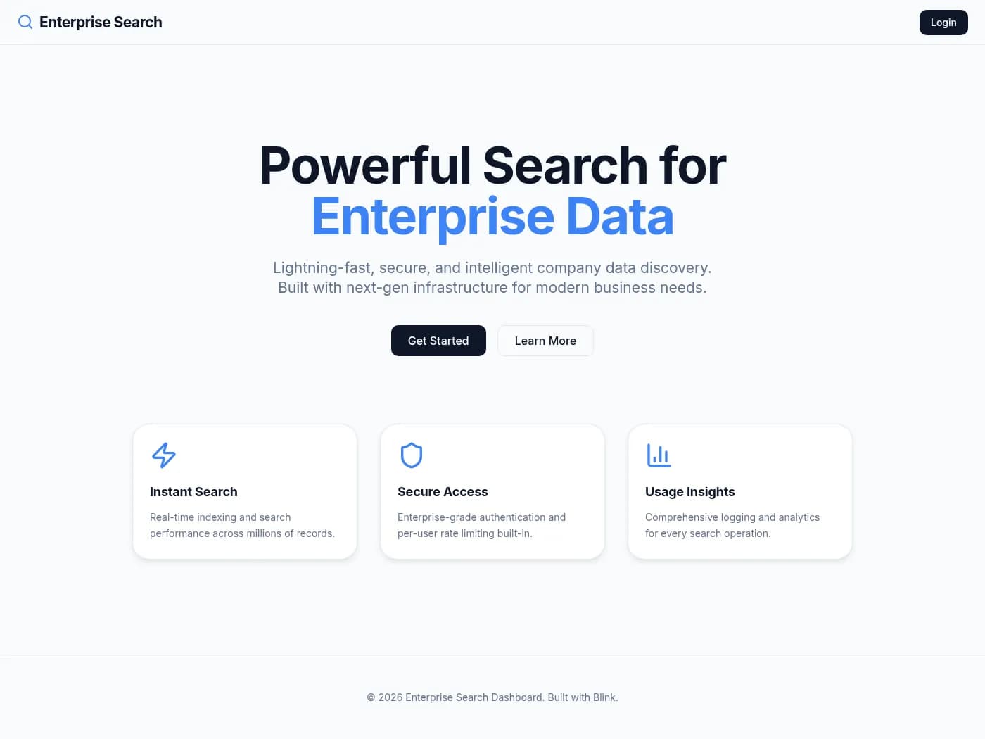 Enterprise Search Dashboard