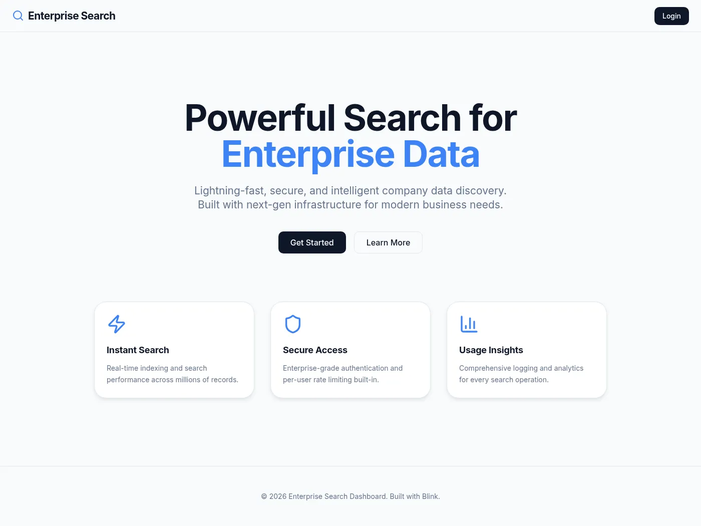 Enterprise Search Dashboard