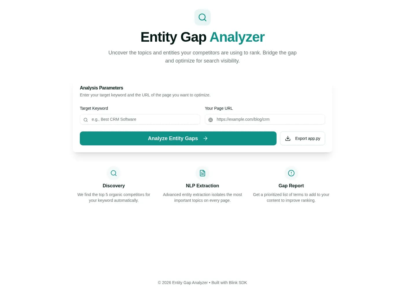 Entity Gap Analyzer