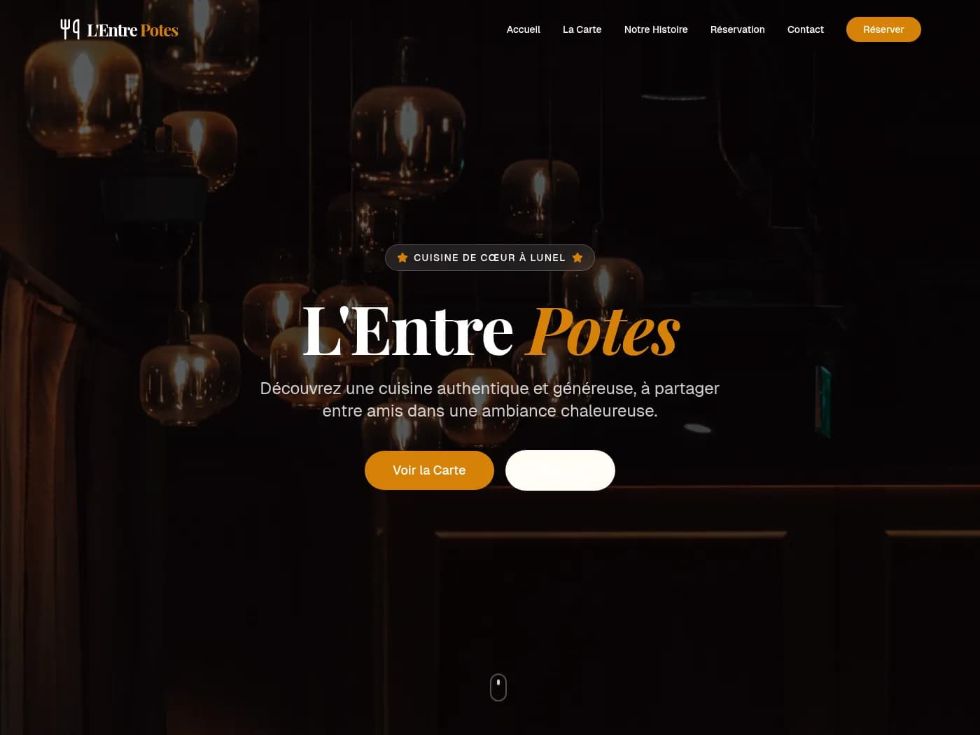L'Entre Potes Restaurant Site