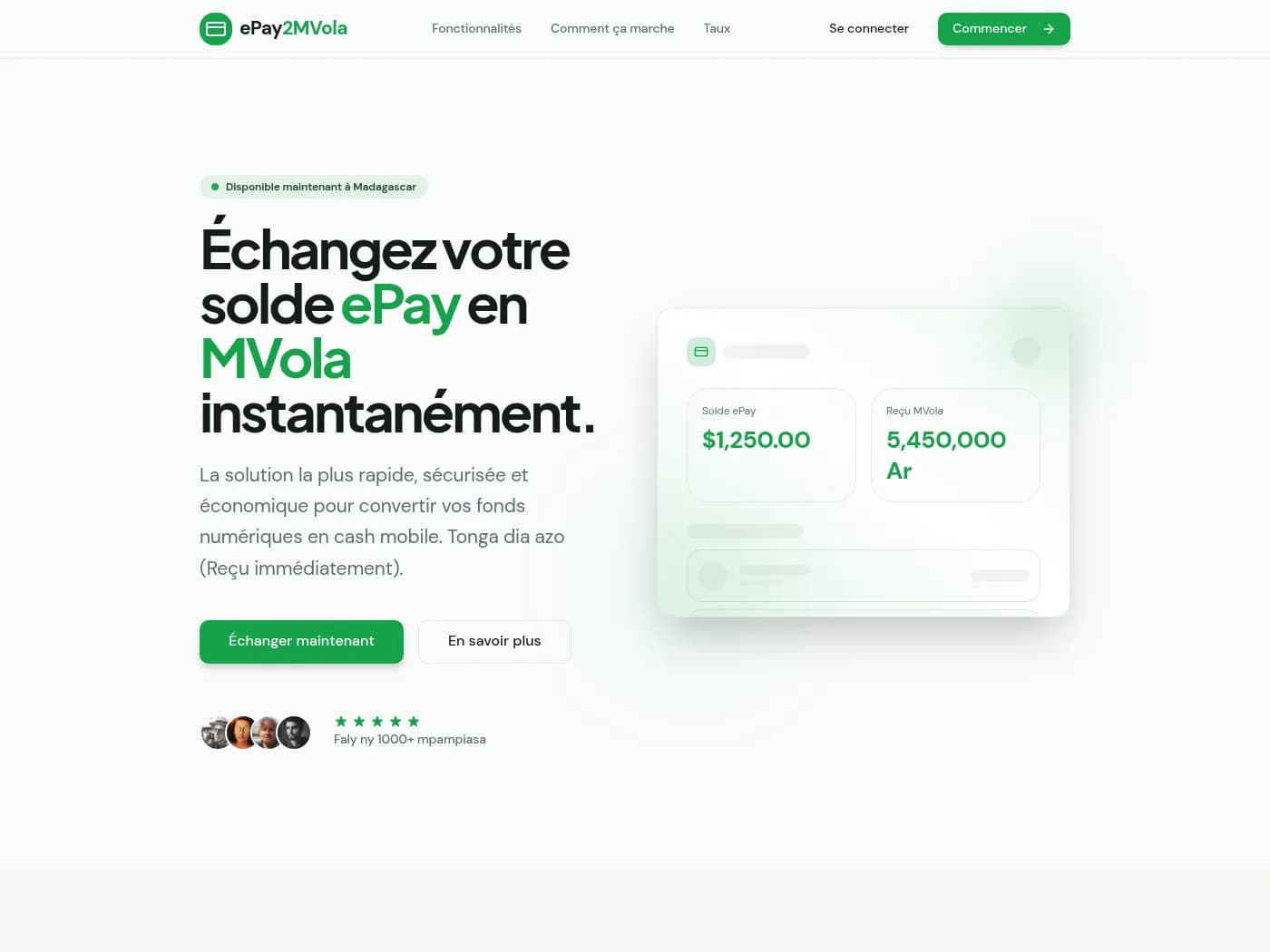 ePay2MVola Exchange