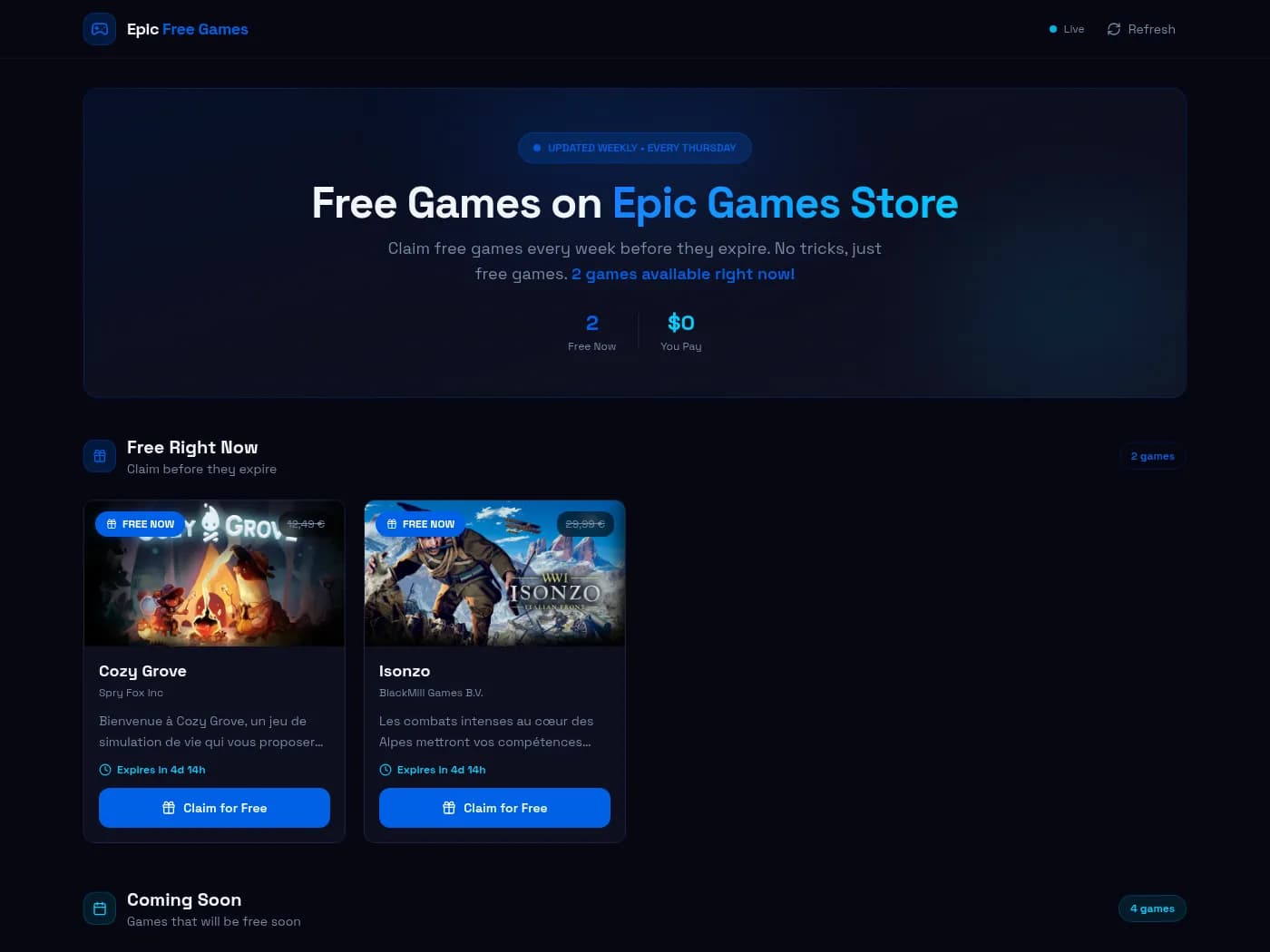 Epic Games Explorer