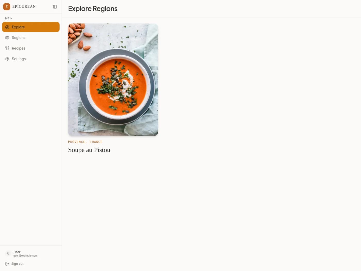 Epicurean Regions