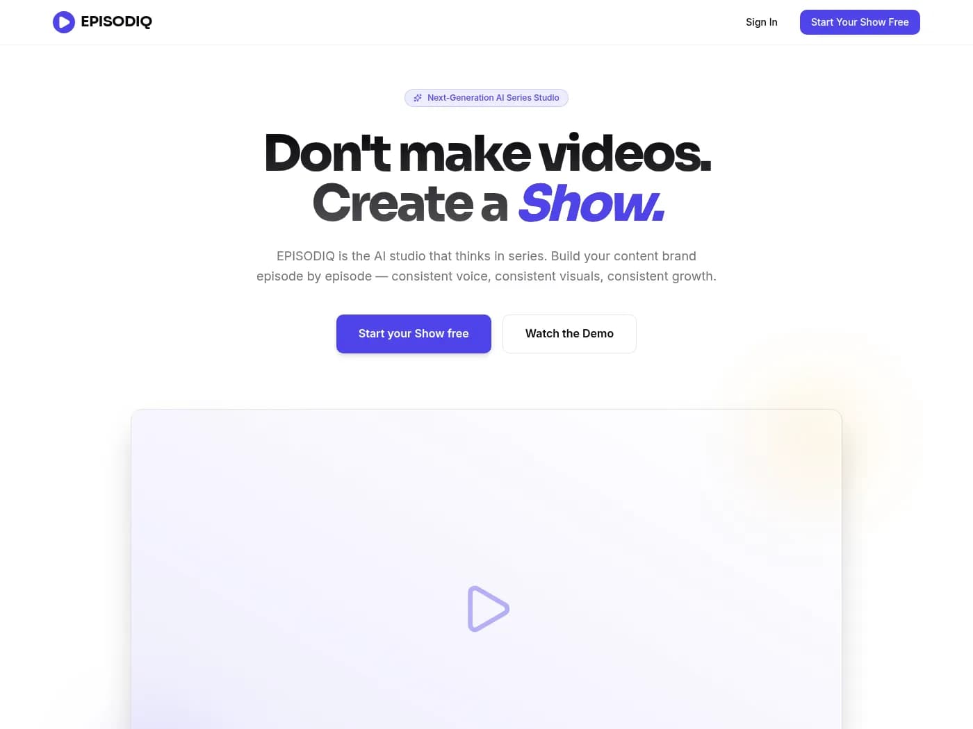 EPISODIQ: AI Series Studio