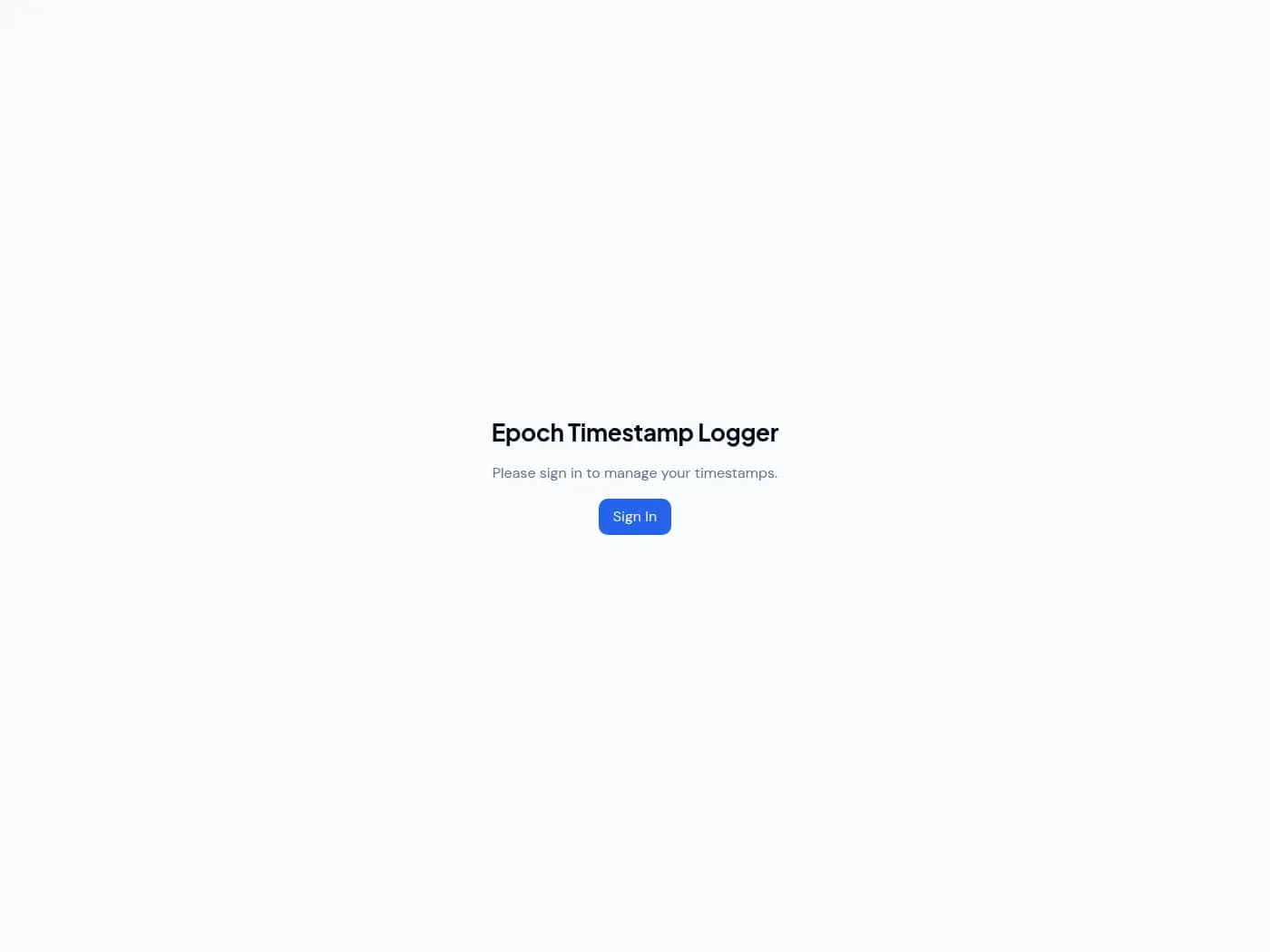 Epoch Timestamp Logger
