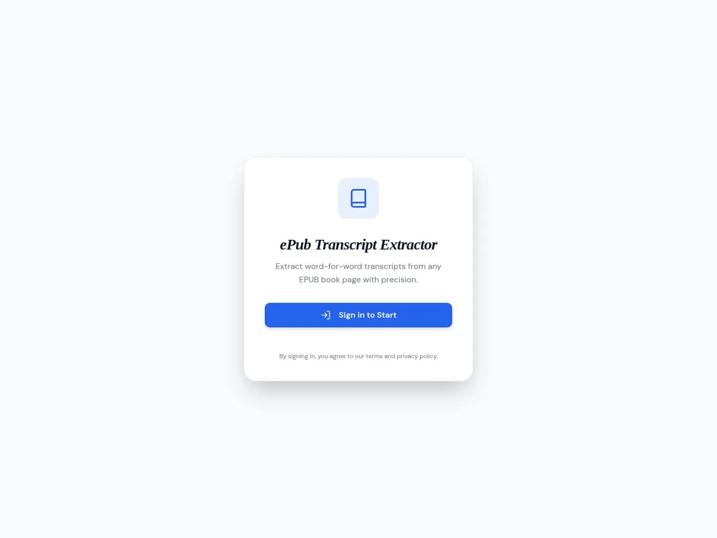 ePub Transcript Extractor